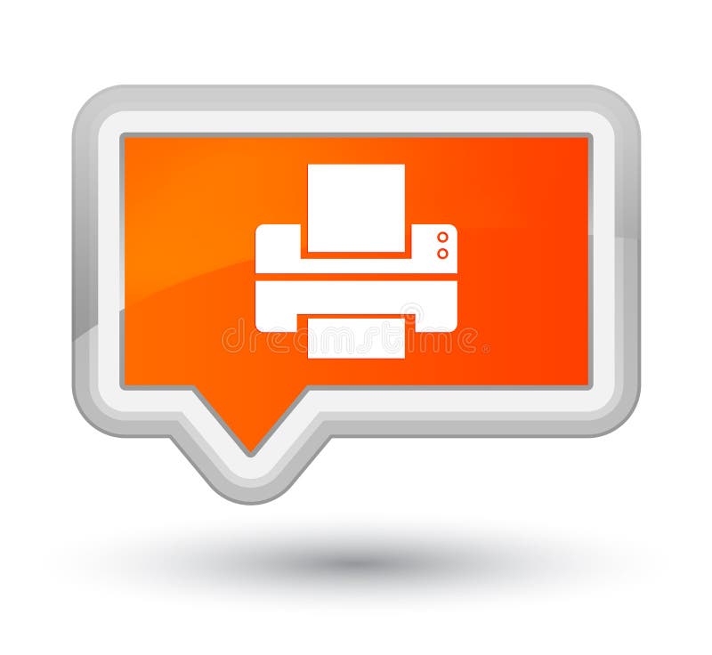 Printer Icon Prime Orange Banner Button Stock Illustration ...