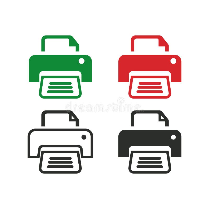 Printer Icon Print Symbol Print Paper or Document Sign Stock Vector ...