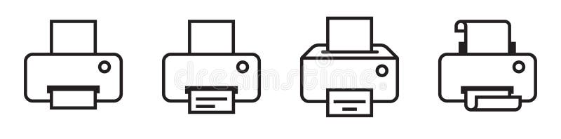 Printer Icon, Print, Write, Order Print Machine Symbol Outline Icon ...
