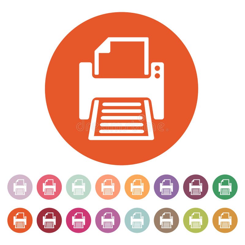 The Printer Icon. Printing Symbol Stock Vector - Illustration of device ...