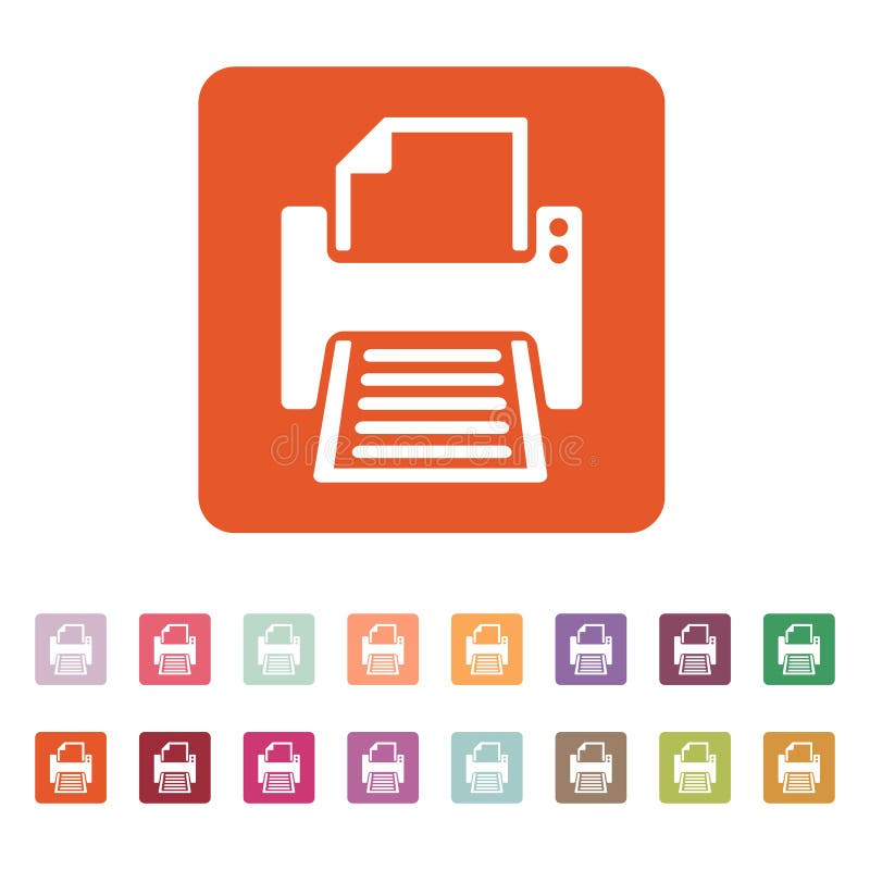 The Printer Icon. Printing Symbol Stock Vector - Illustration of ...