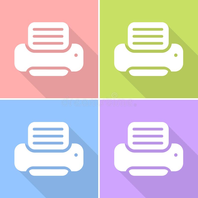 The Printer Icon Set Great for Any Use. Vector EPS10. Stock Vector ...
