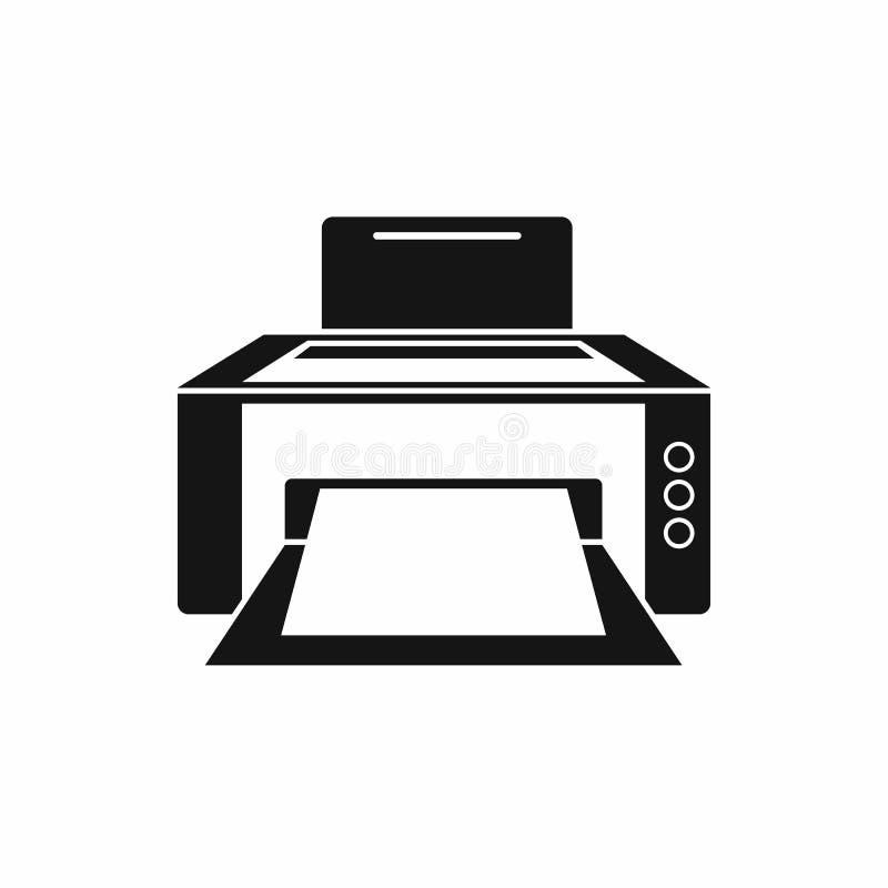 Printer Icon in Simple Style Stock Vector - Illustration of printout ...