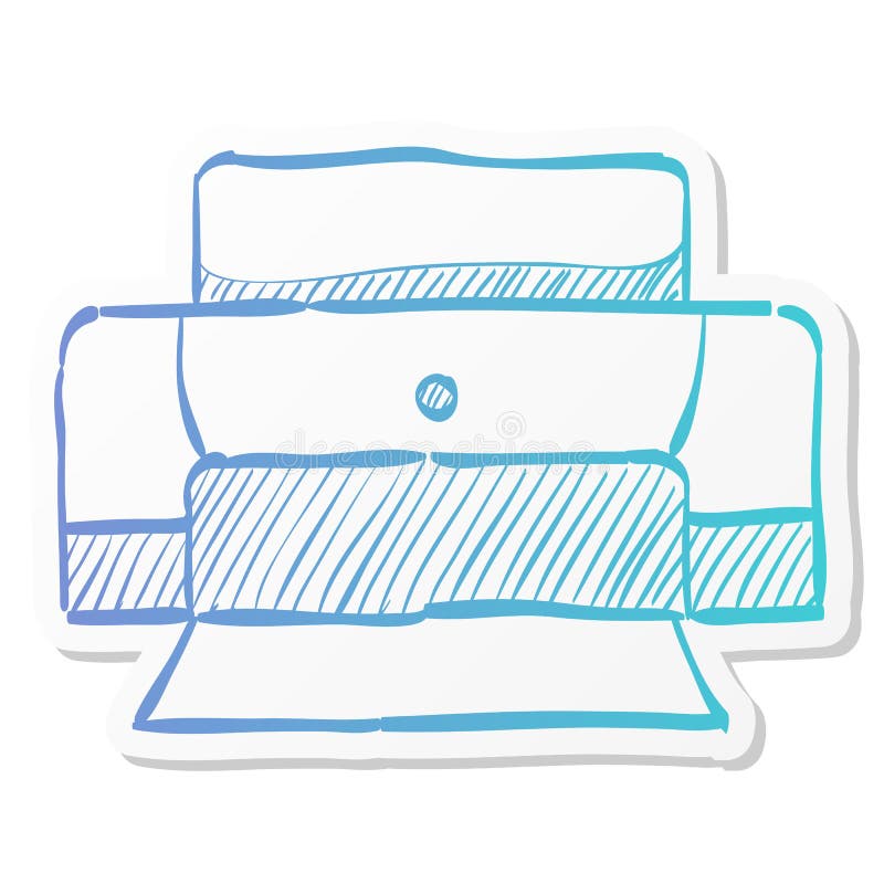 Sticker Style Icon - Printer Stock Vector - Illustration of quality ...