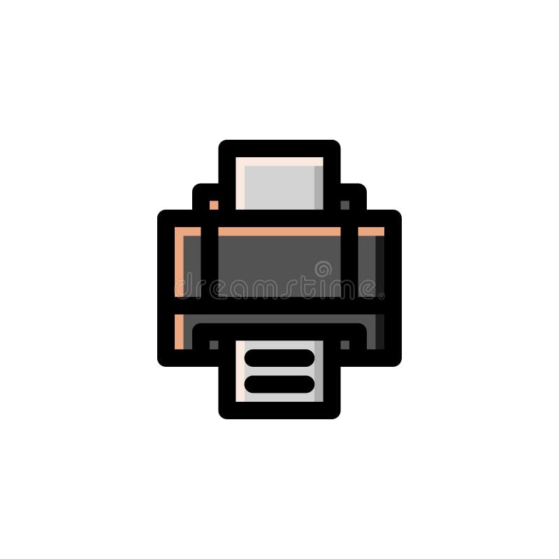 Printer Icon stock vector. Illustration of simple, outline - 266550098