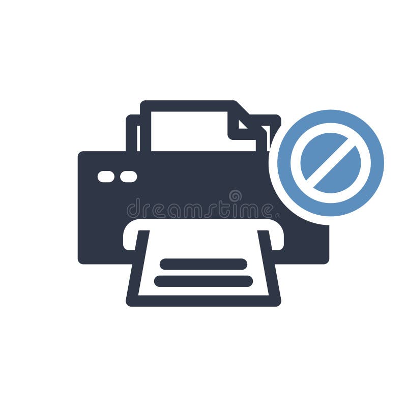 Printer Icon, Technology Icon with Padlock Sign. Printer Icon and ...