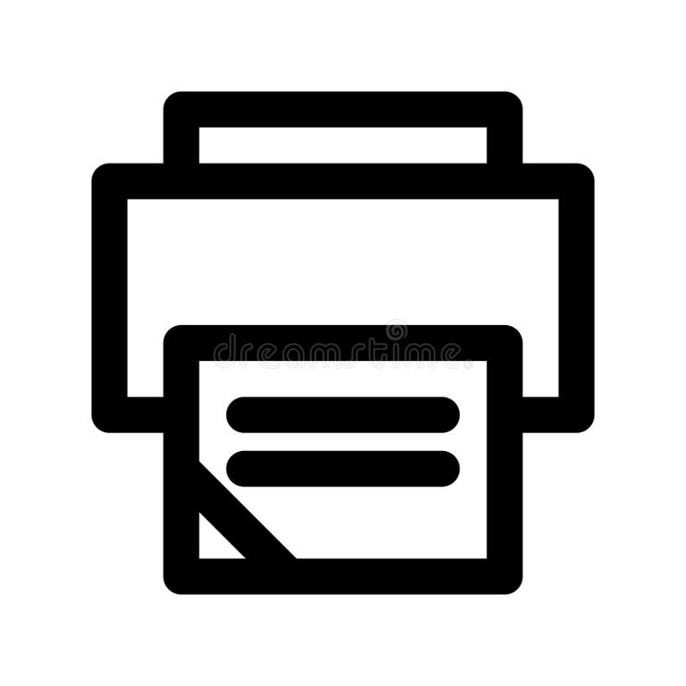 Printer Icon Outline Style. Symbol Print Vector Illustration Graphic ...