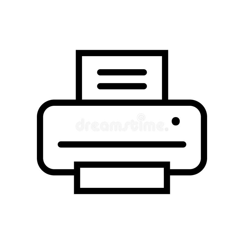 Printer Icon Vector. Copy Machine Illustration Sign. Fax Symbol Stock ...