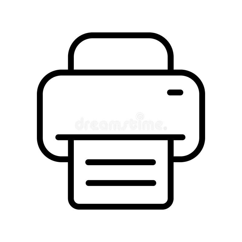 Printer Icon Vector. Office Equipment Illustration Symbol. Fax Logo ...