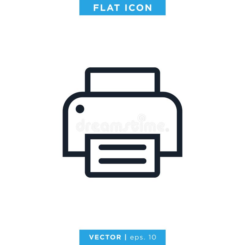 Printer Icon Vector Design Template. Stock Vector - Illustration of ...