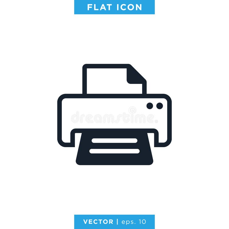 Printer Icon Vector Design Template. Stock Vector - Illustration of ...