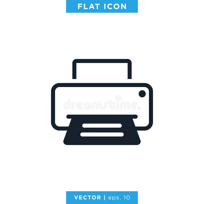 Printer Icon Vector Design Template. Stock Vector - Illustration of ...