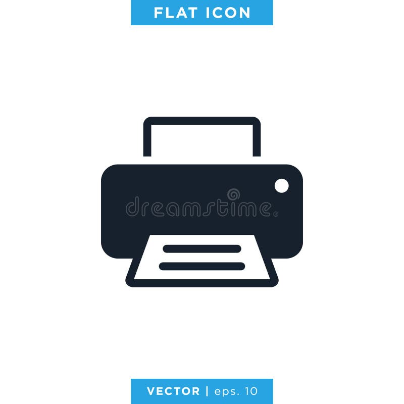 Printer Icon Vector Design Template. Stock Vector - Illustration of ...