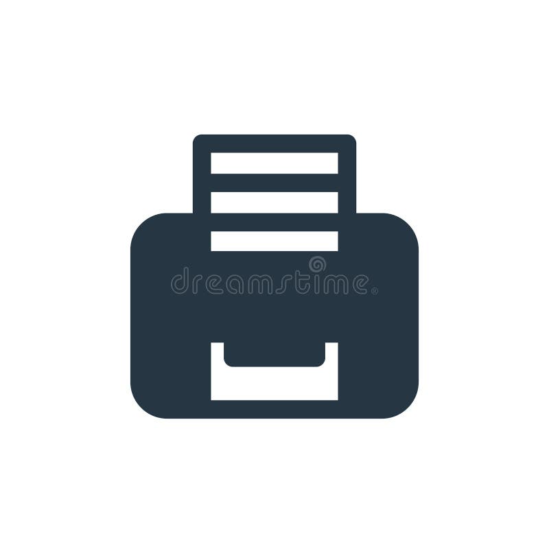 Printer Icon Vector from Printer and Fax Concept. Thin Line ...