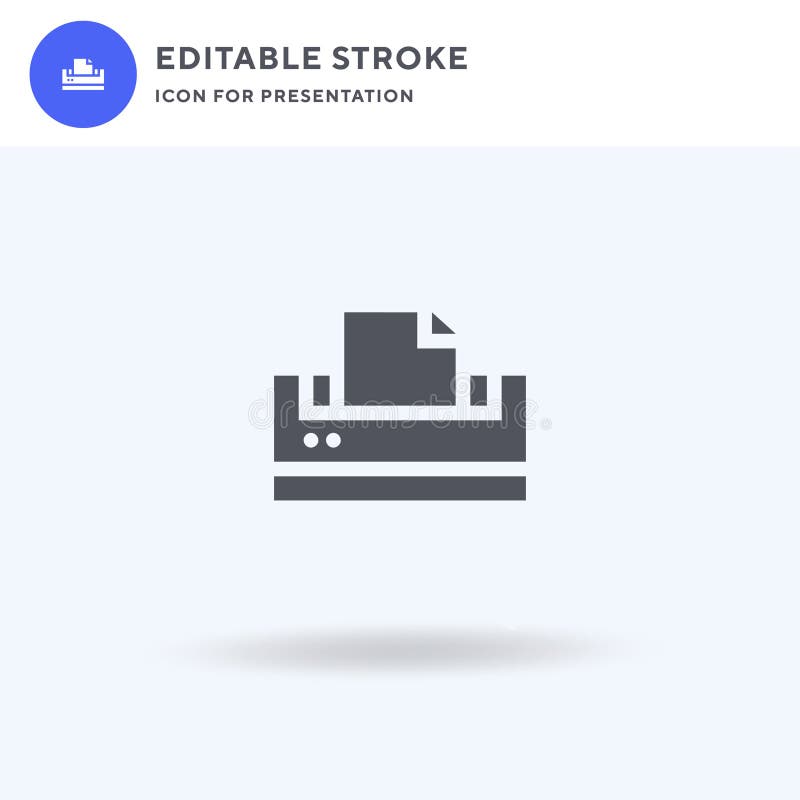 Printer Icon Vector, Filled Stock Vector - Illustration of document ...