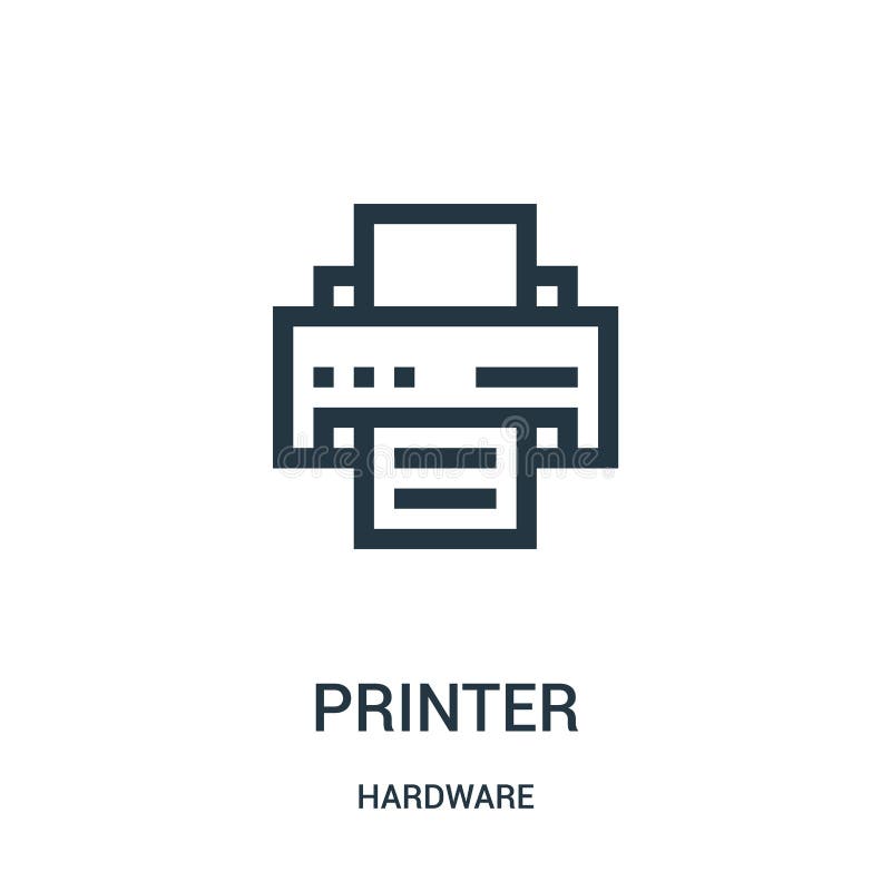 Printer Icon Vector from Hardware Collection. Thin Line Printer Outline ...