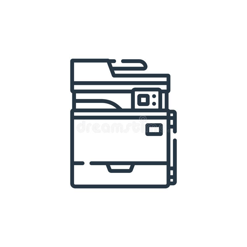 Printer Icon Vector from Hardware Concept. Thin Line Illustration of ...