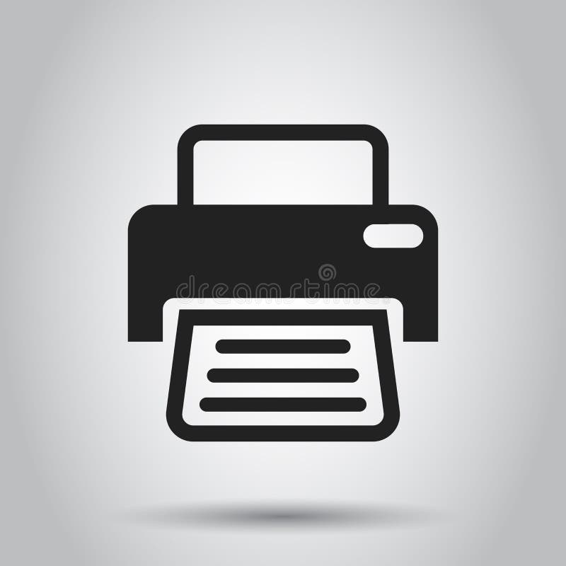 Printer Icon. Vector Illustration. Business Concept Document Printing ...