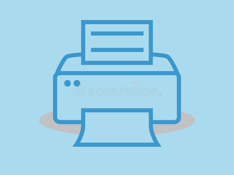 Printer Icon, Vector Illustration, Minimal Design Stock Vector ...