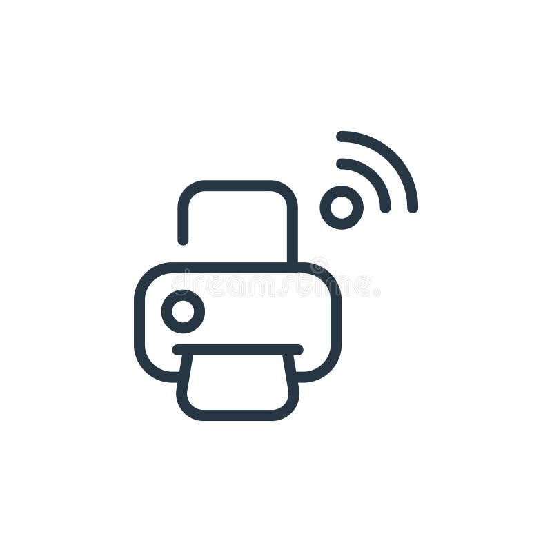 Printer Icon Vector from Internet of Things Concept. Thin Line ...