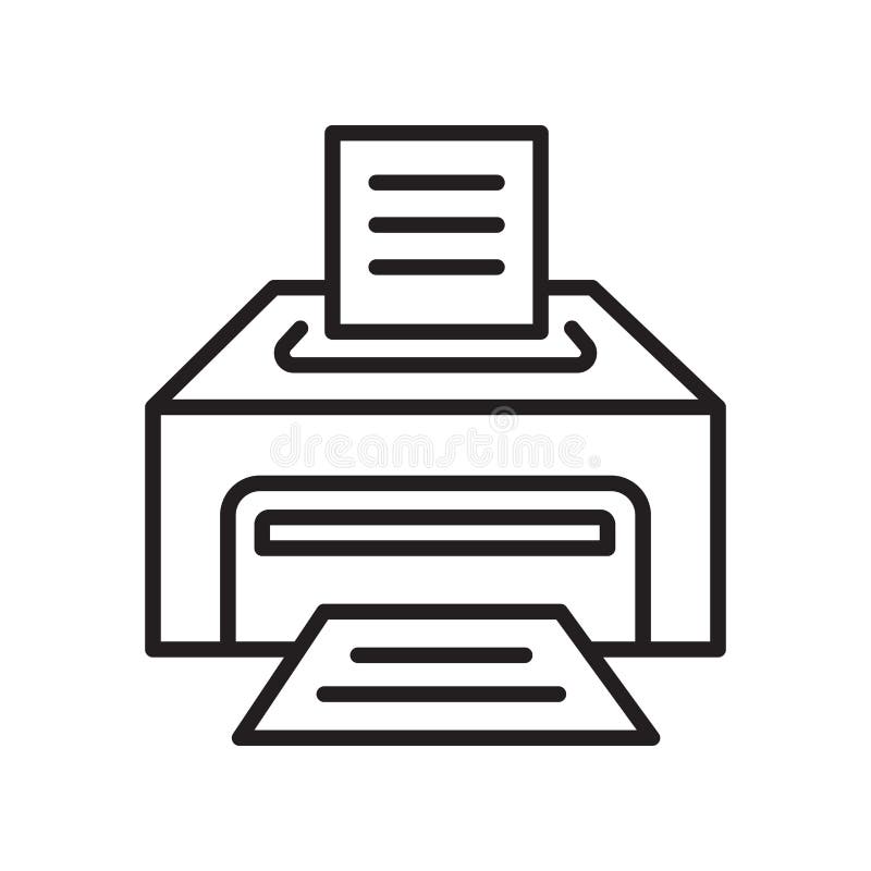 Printer Icon Vector Isolated on White Background, Printer Sign Stock ...