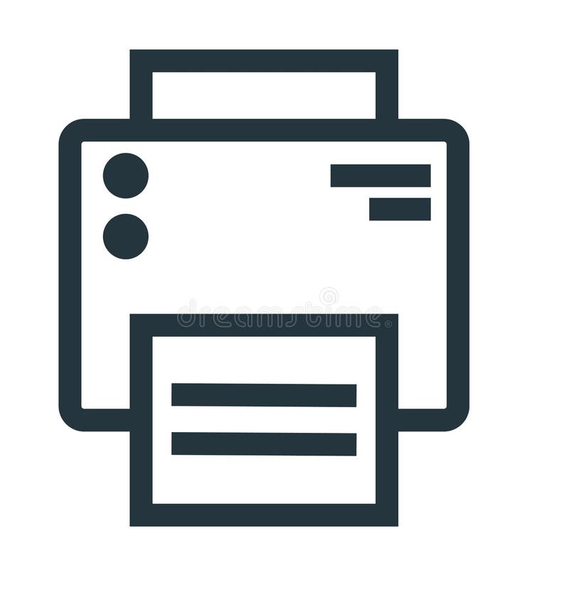 Printer Icon Vector Sign and Symbol Isolated on White Background ...