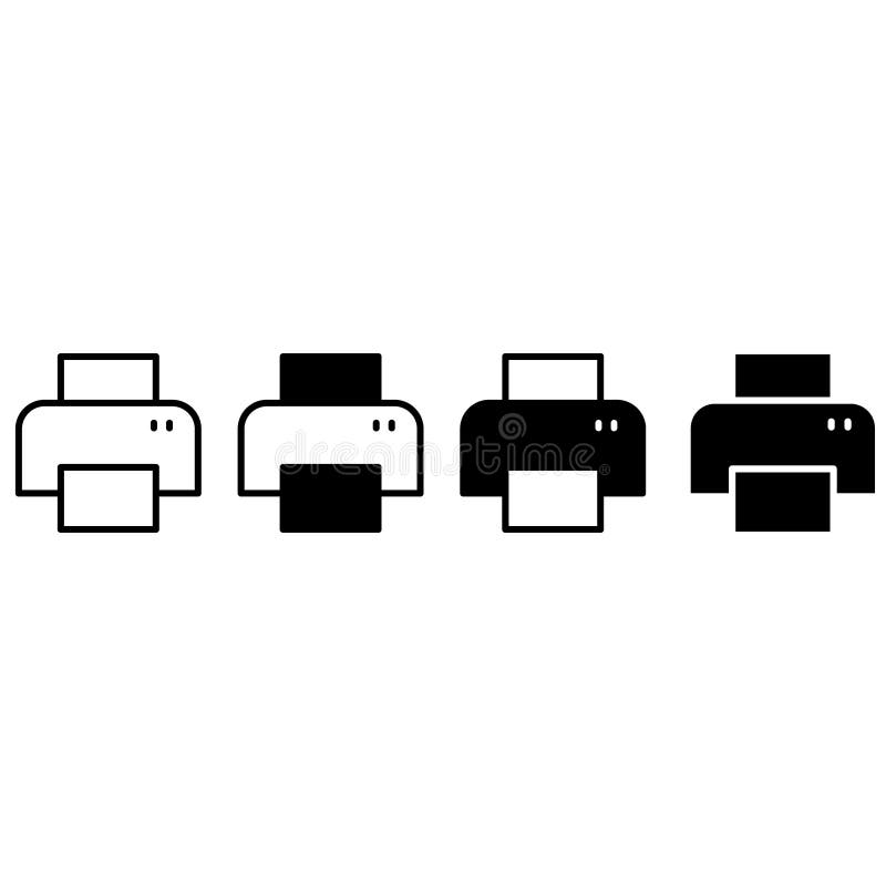 Printer Icon Vector Set. Copy Machine Illustration Sign Collection ...