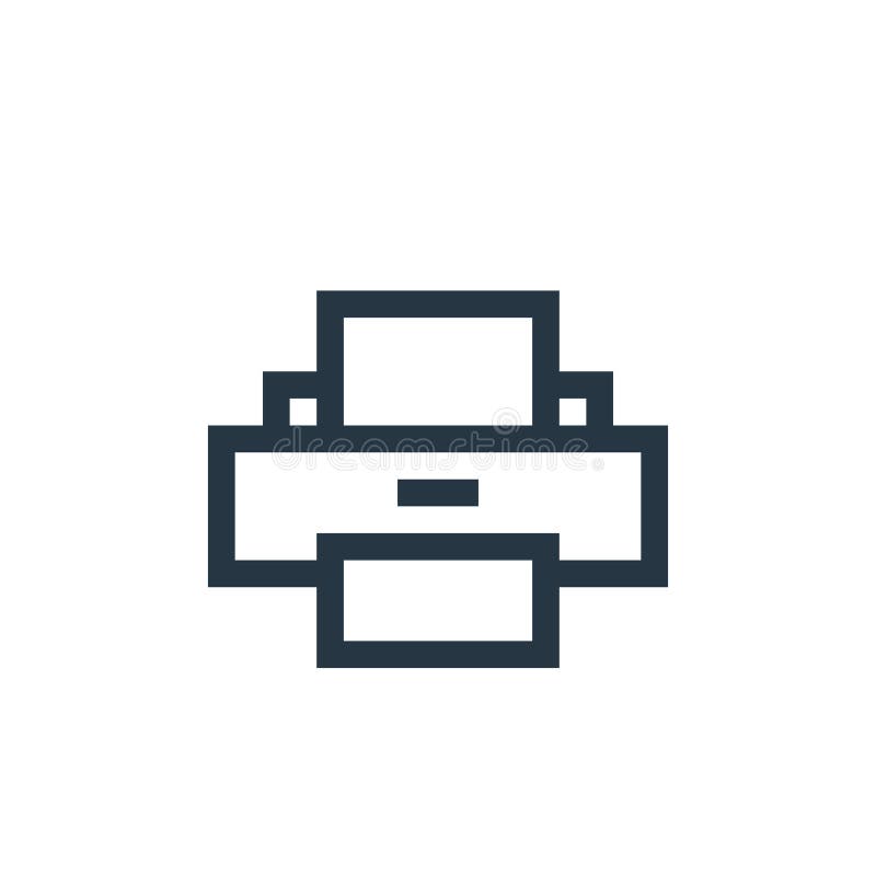 Printer Icon Vector from Wireless Technology Concept. Thin Line ...