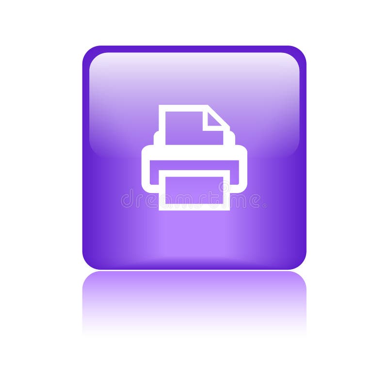 Printer Icon Web Button Green Stock Illustration - Illustration of ...