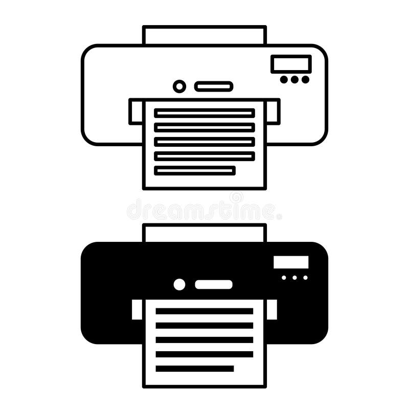 Printer Icons. stock vector. Illustration of technology - 383442964