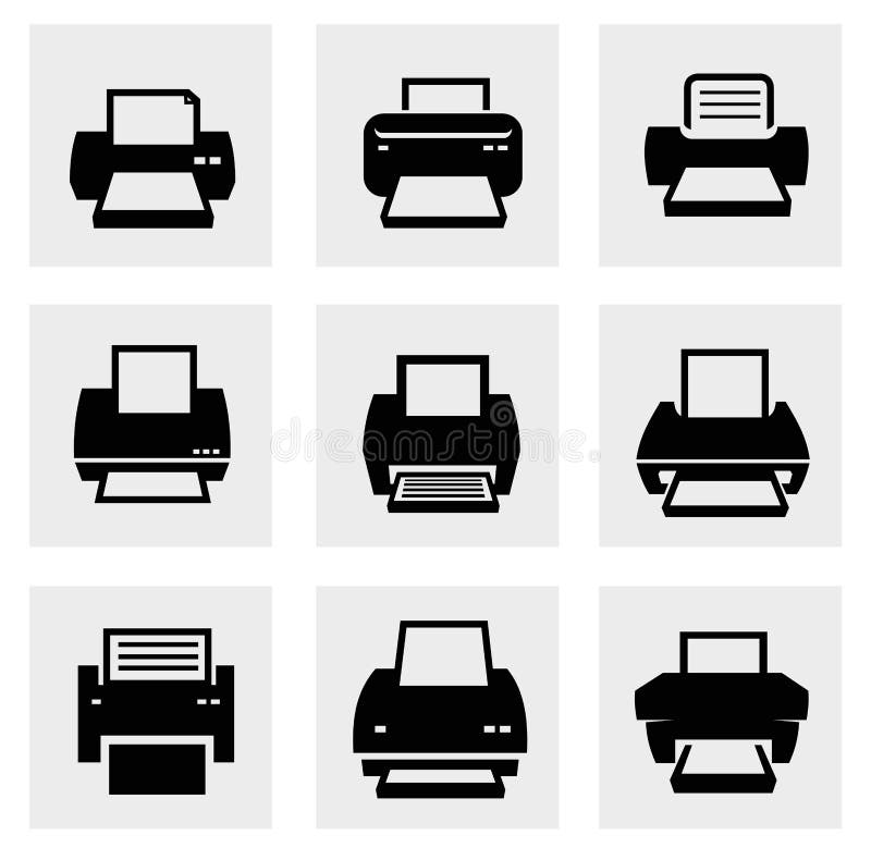 Printer icons stock vector. Illustration of laserjet - 36239445