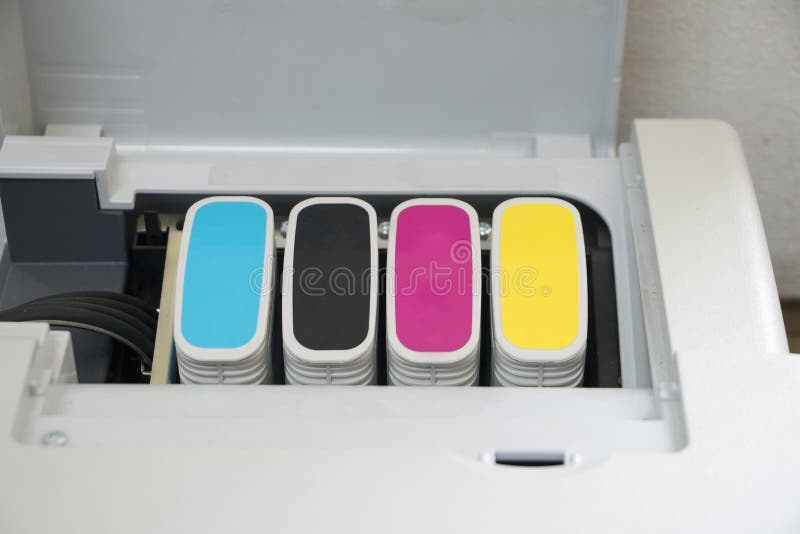 Printer ink cartridges stock photo. Image of colour, cmyk - 72681336