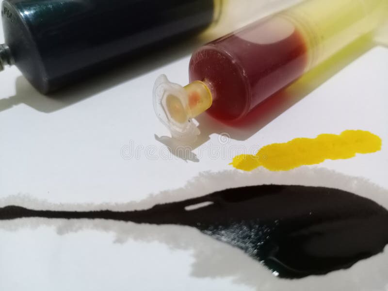 Printer Ink and Injections Splatter Close Up Stock Photo - Image of ...