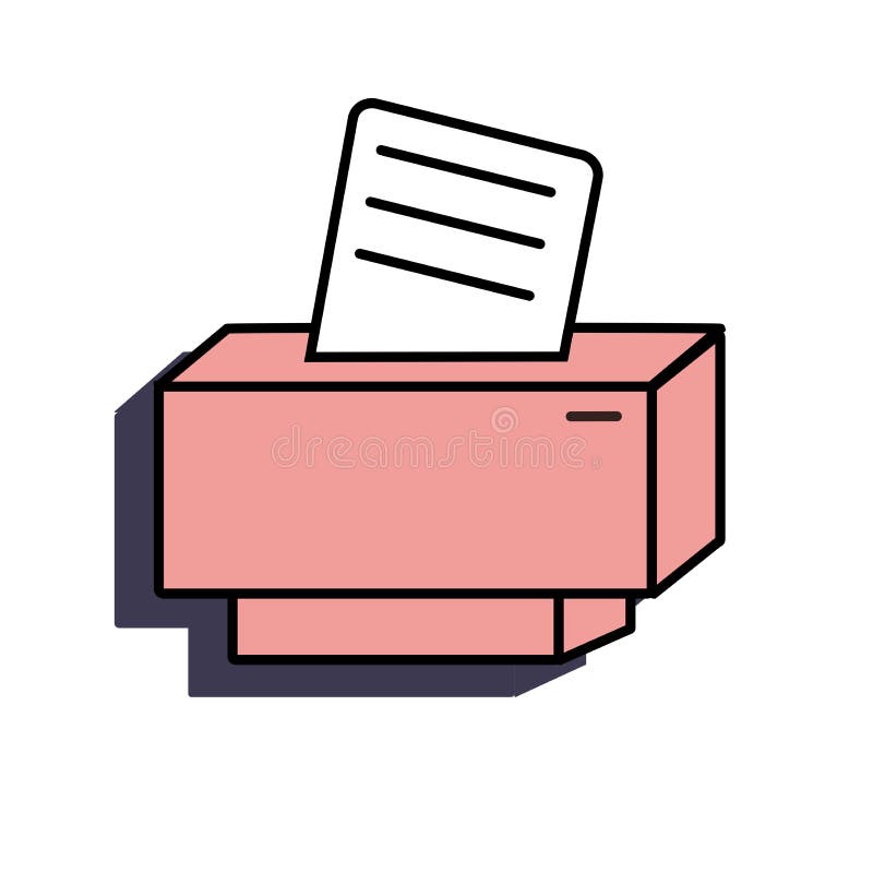 The Printer is an Interface Element of the Old Pc Windows 90s. in Retro ...