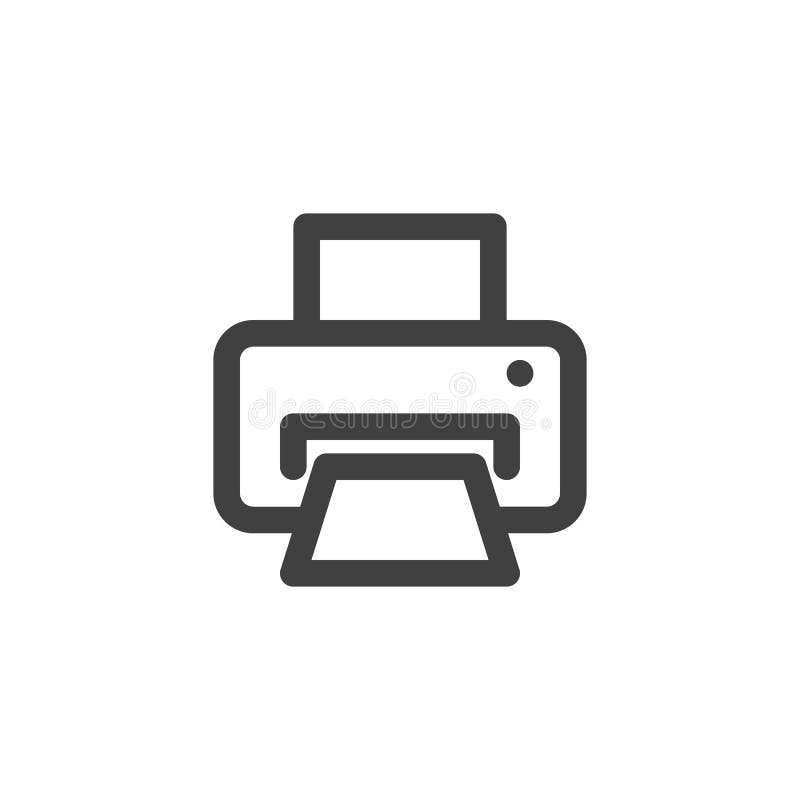 Copy Machine Line Icon, Outline Vector Sign, Linear Style Pictogram ...