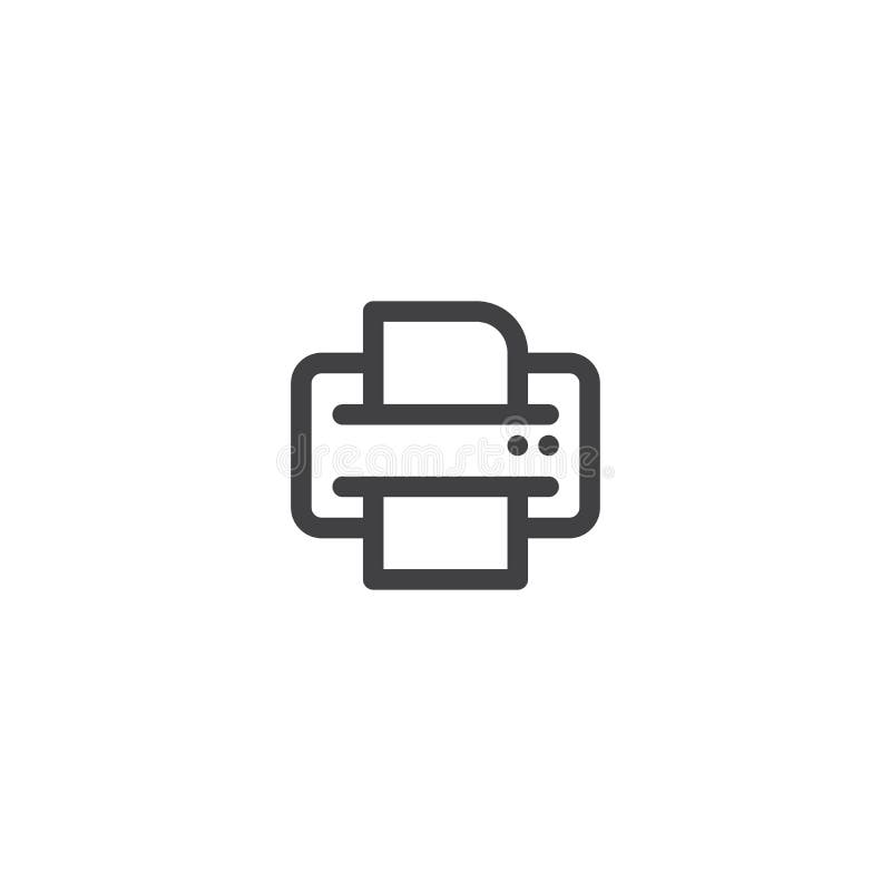 Printer Line Icon. Linear Style Sign for Mobile Concept and Web Design ...