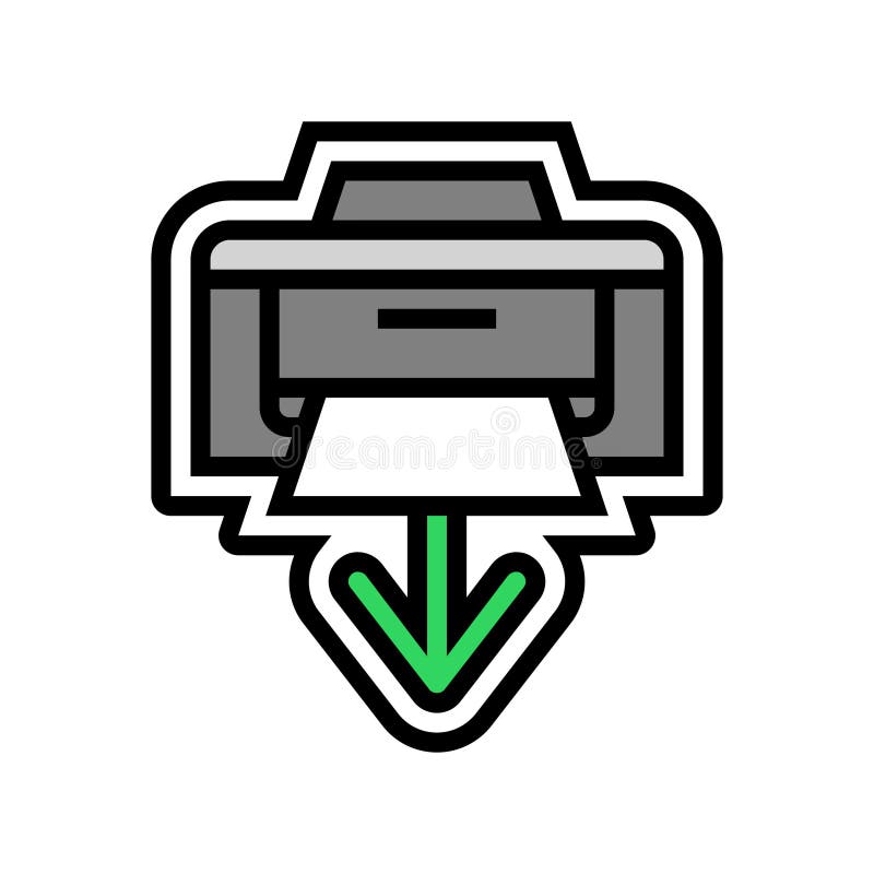Printer Loading Document Isometric Icon Vector Illustration Stock ...