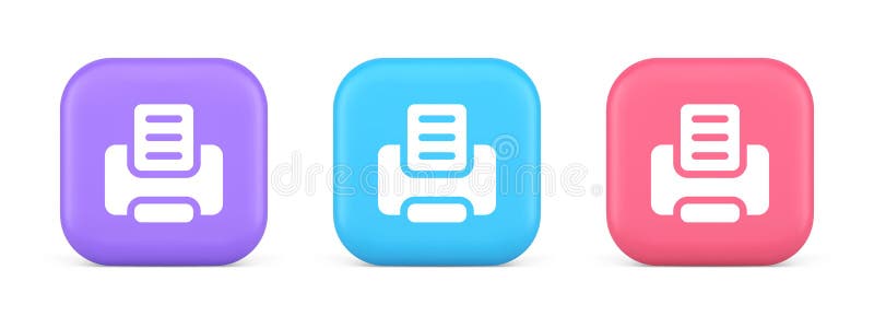 Printer Machine Device for Paper Document Print Button Ink Printout ...