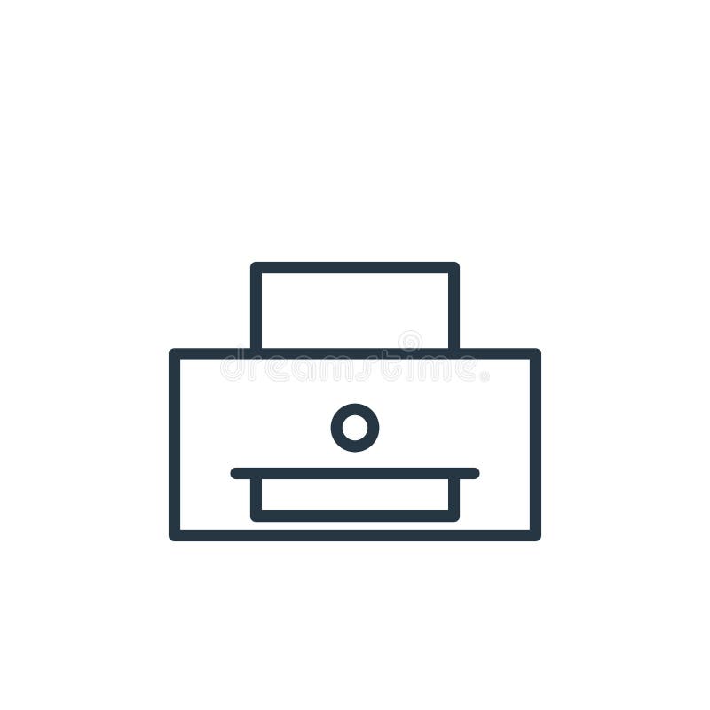Printer Machine Icon Vector from User Interface Concept. Thin Line ...