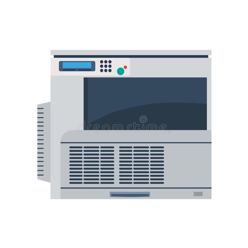 Printer Machine Office Copy Vector. Print Business Icon Scanner Stock ...