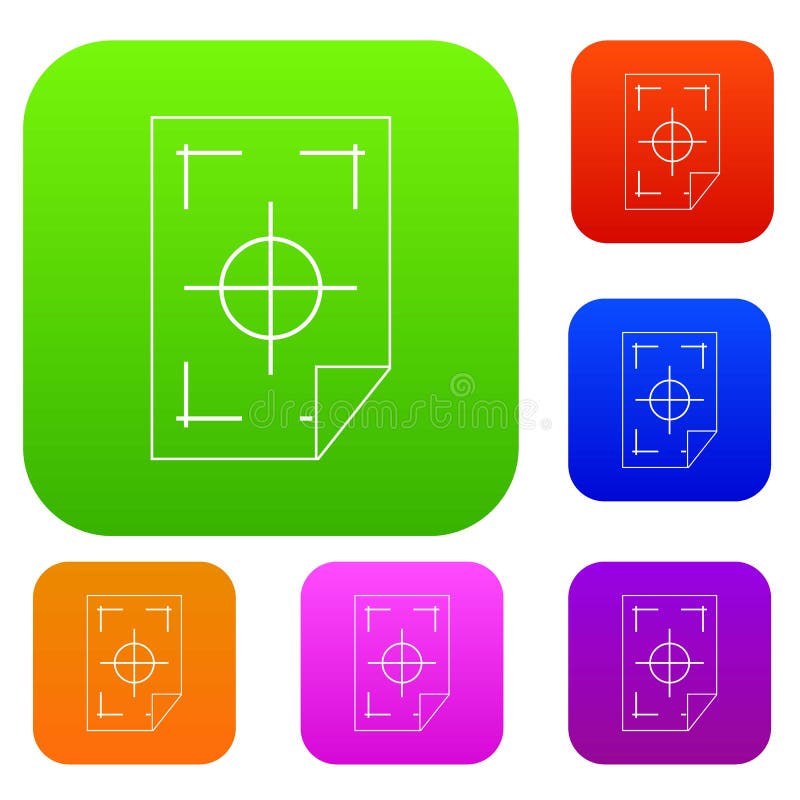 Printer Marks on a Paper Set Collection Stock Vector - Illustration of ...