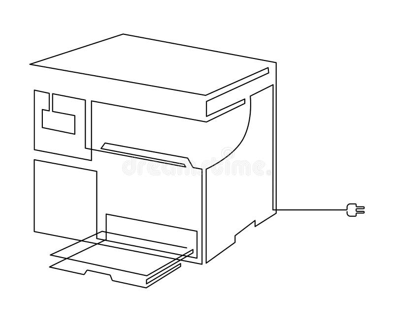 Printer, Multifunction Copier. Office Equipment Stock Illustration ...