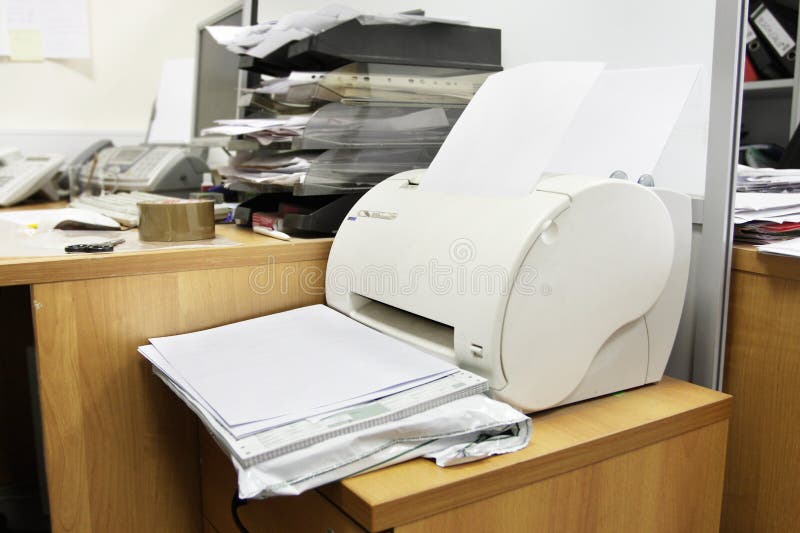 Printer stock image. Image of paper, office, edition - 48401083