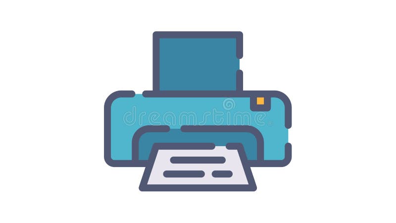 Printer Office Print Single Isolated Icon with Single Isolated Icon ...