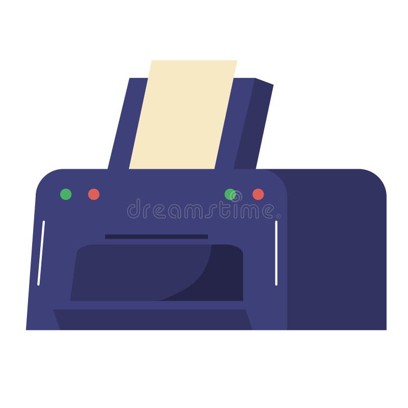 Printer office supplies stock vector. Illustration of work - 342649697