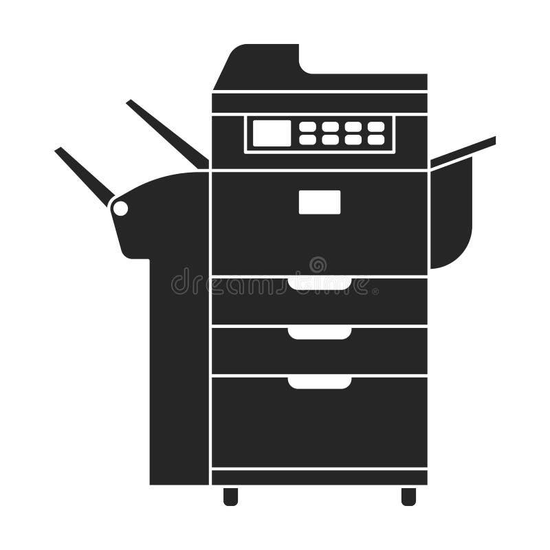 Printer Office Vector Black Icon. Vector Illustration Printer on White ...