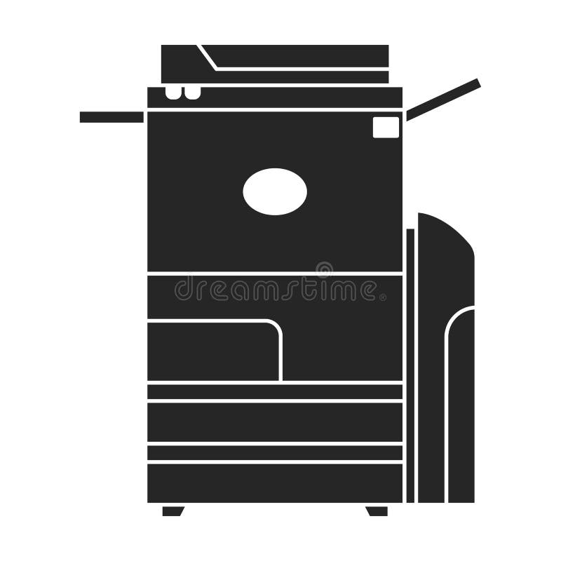 Printer Office Vector Black Icon. Vector Illustration Printer on White ...