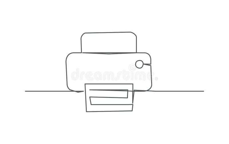 Printer Line Drawing Stock Illustrations – 2,055 Printer Line Drawing ...