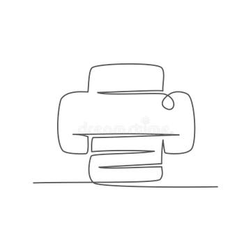 Printer Continuous Line Drawing Stock Illustrations – 32 Printer ...