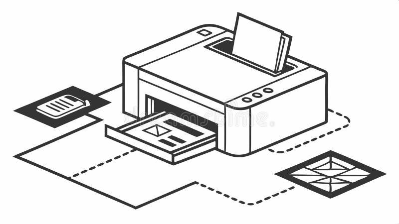 Printer Outline, Office Peripheral, Vector Design Icon. Vector Design ...